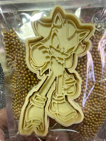 CORTADOR MAS MARCADOR DE GALLETAS, SHADOW (SONIC) 8.5CM – Tu cortador 3D